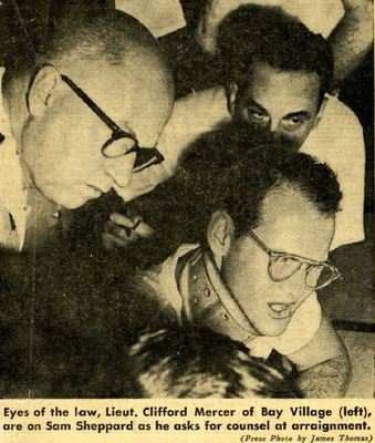 "54/07/31 Dr. Sheppard Shocked as Warrant Is Served" by Cleveland Press